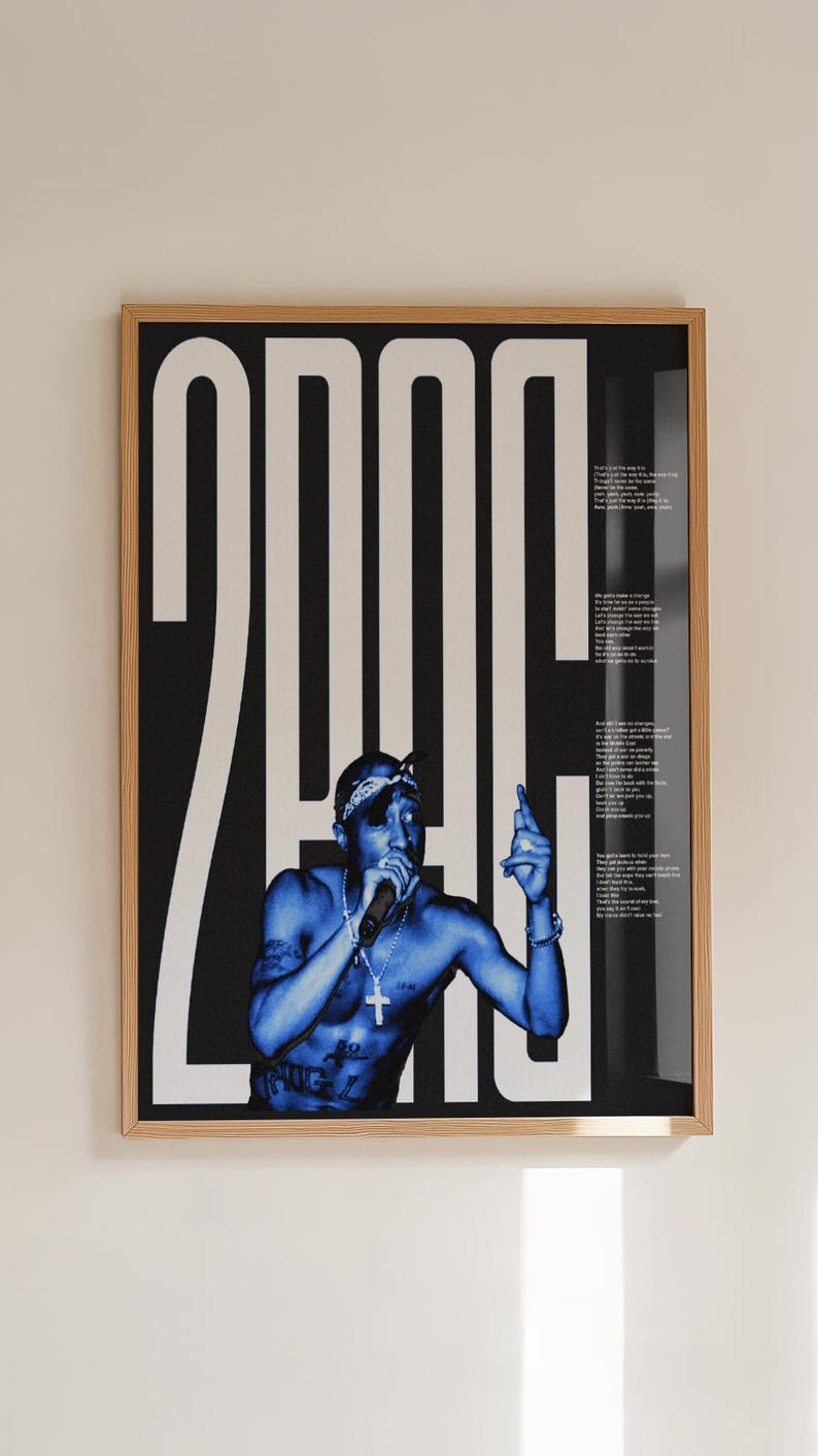 2PAC | Changes | Typography Art | Music Poster | Song Lyrics | Wall ...