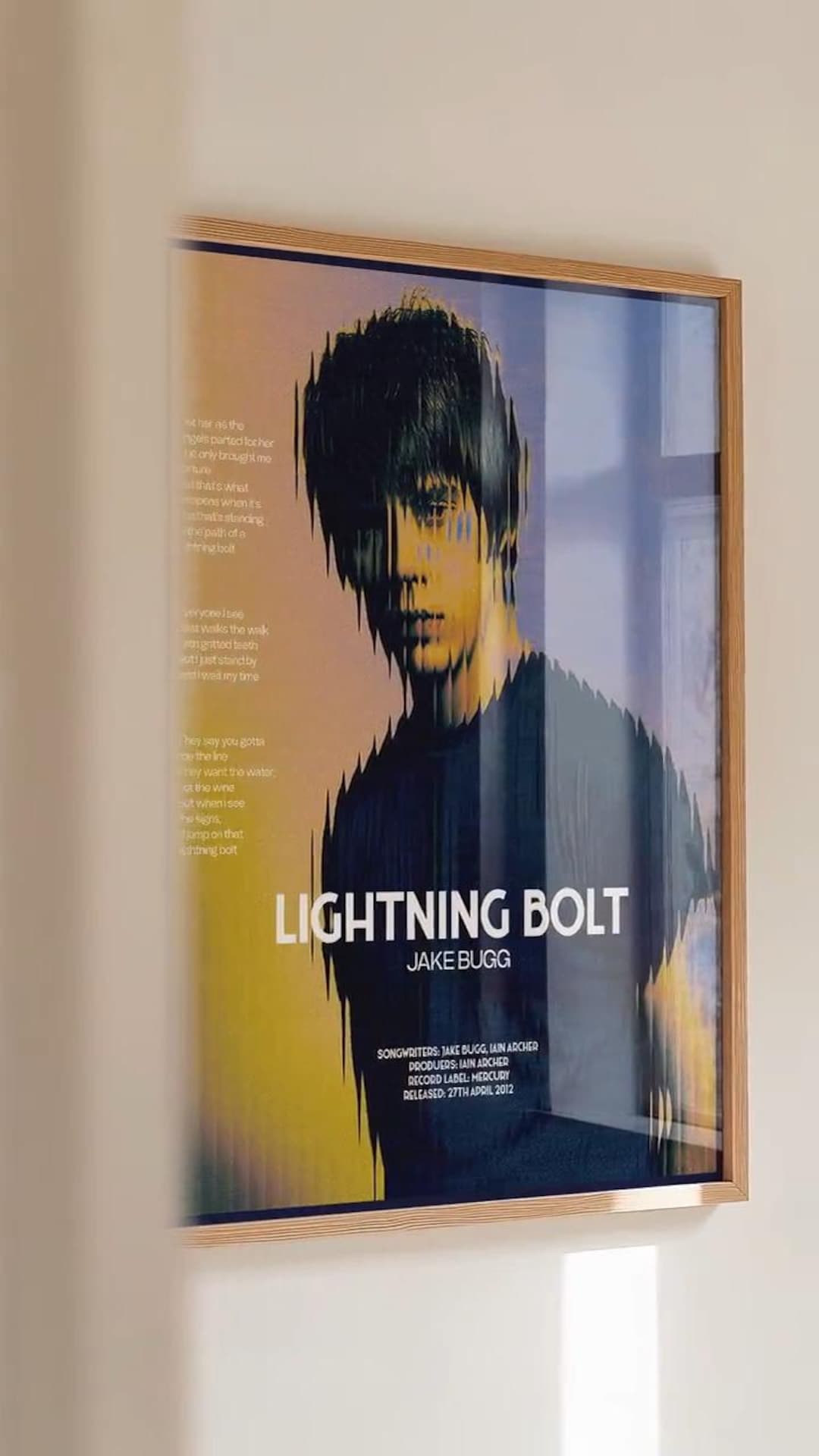 Jake Bugg | Typography Art | Music Poster | Lightning Bolt | Song ...