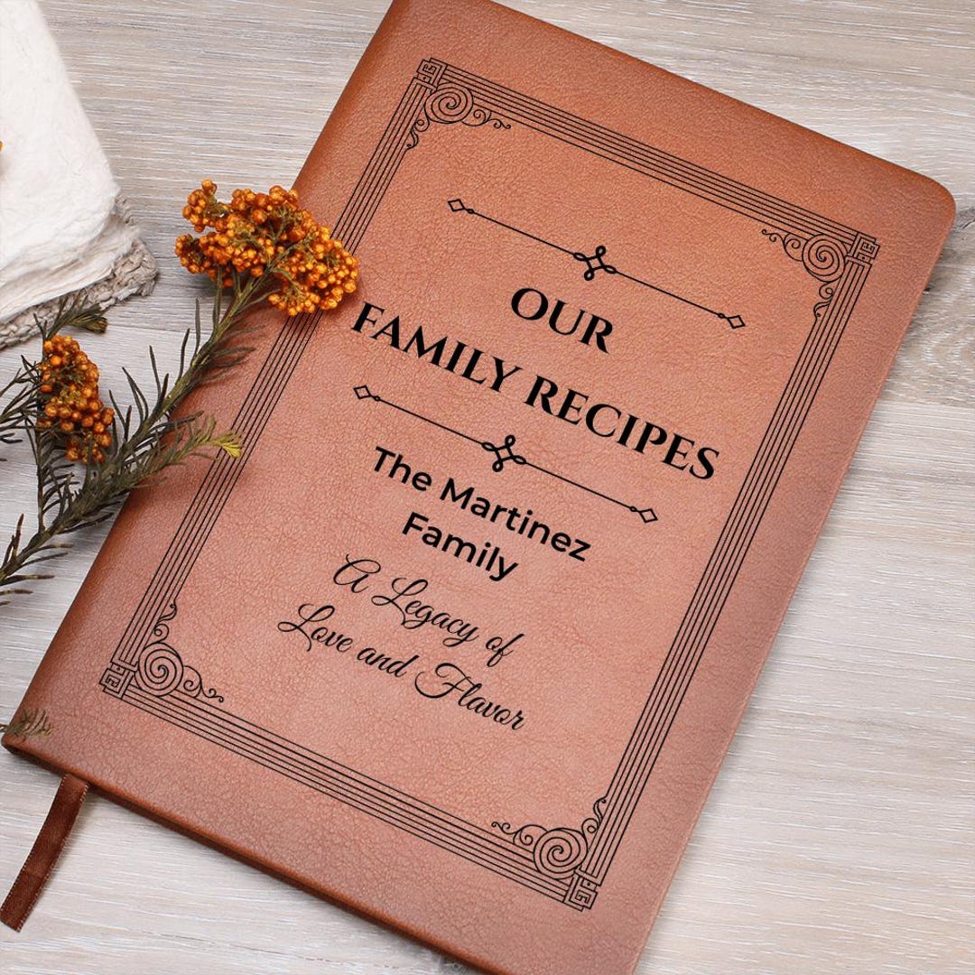 Personalized Family Recipe Book, Custom Cookbook Gift for Mom, Kitchen ...