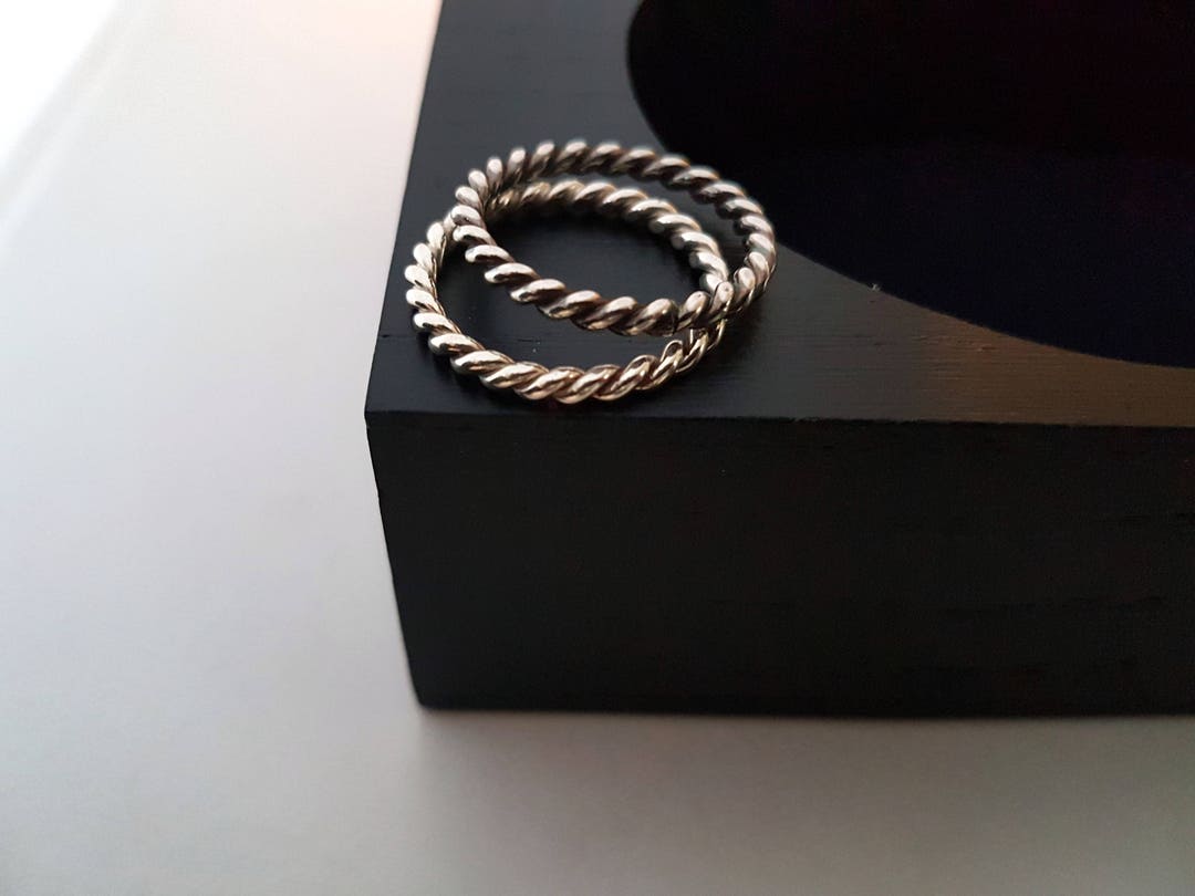Silver Twisted Wire Rings - Etsy