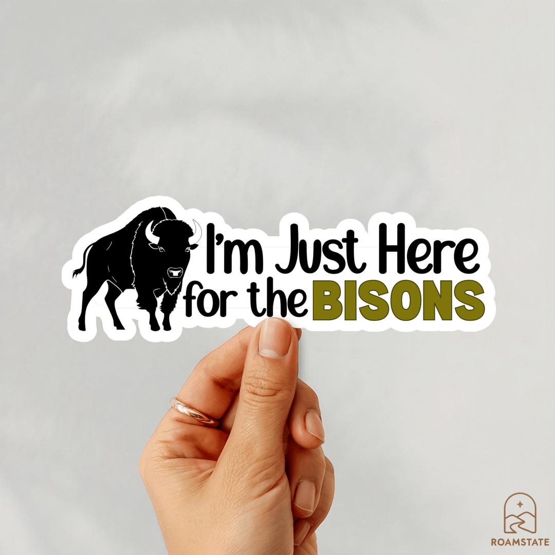 Bison Sticker, Wild Animal Label, Wildlife Decor - Etsy