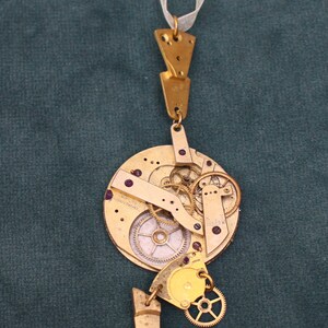 Upcycled Watch Parts Pendant Necklace Ladies Steampunk Jewellery ...