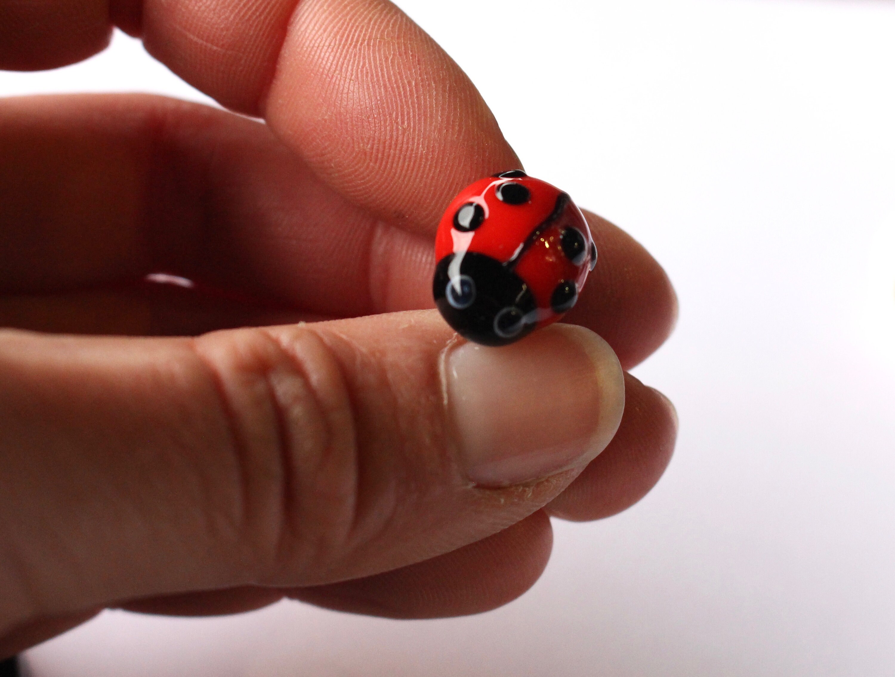 Lampworked Ladybird Pin Badge Hat Pin Bug Red Brooch Glass - Etsy Canada