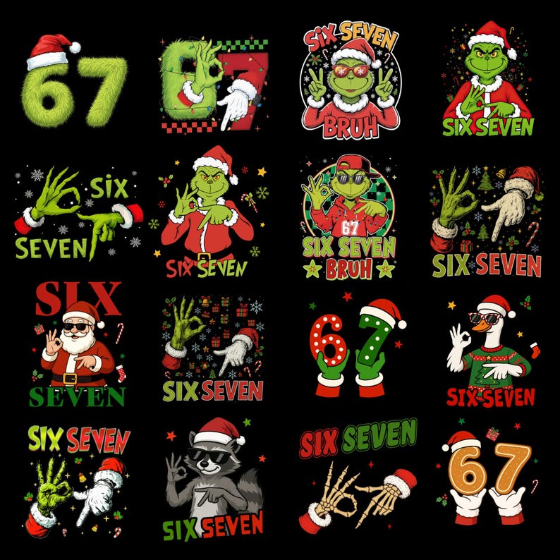 35+ Funny Six Seven Meme Christmas Grinch Png, Funny Six Seven Meme ...