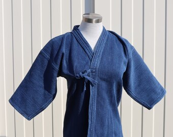 M Vintage Japanese Indigo Cotton Sashiko Boro Kendo Gi Aikido Budo ...