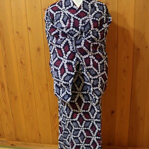 Vintage Japanese Indigo Blue Cotton Tie Dye Arimatsu Shibori Floral ...
