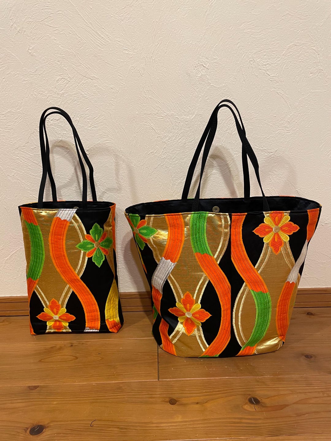 Choice of One Vintage Japanese Geometric Woven Obi Upcycled Metallic ...