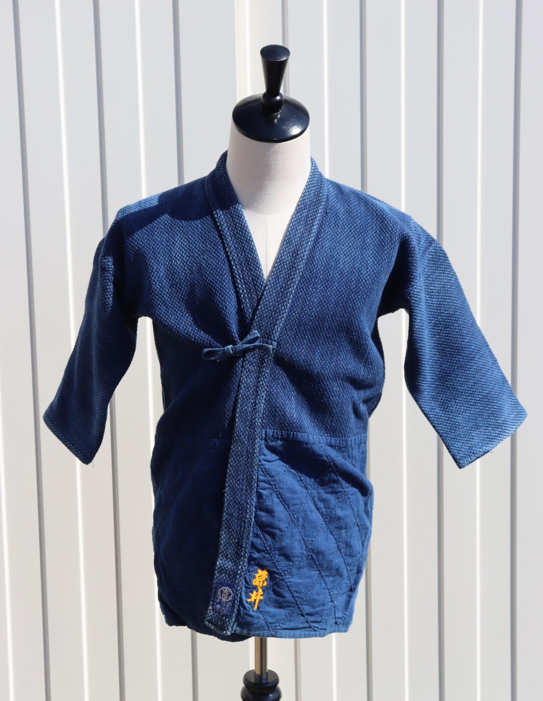 Small Vintage Japanese Aizome Indigo Cotton Boro Kendo Gi Aikido Budo ...