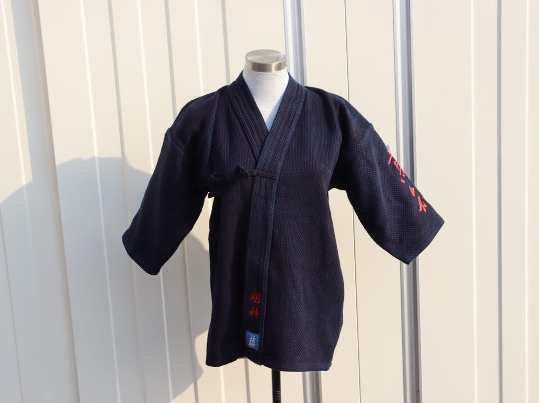 XS Vintage Japanese Indigo Cotton Sashiko Boro Kendo Gi Aikido Budo ...