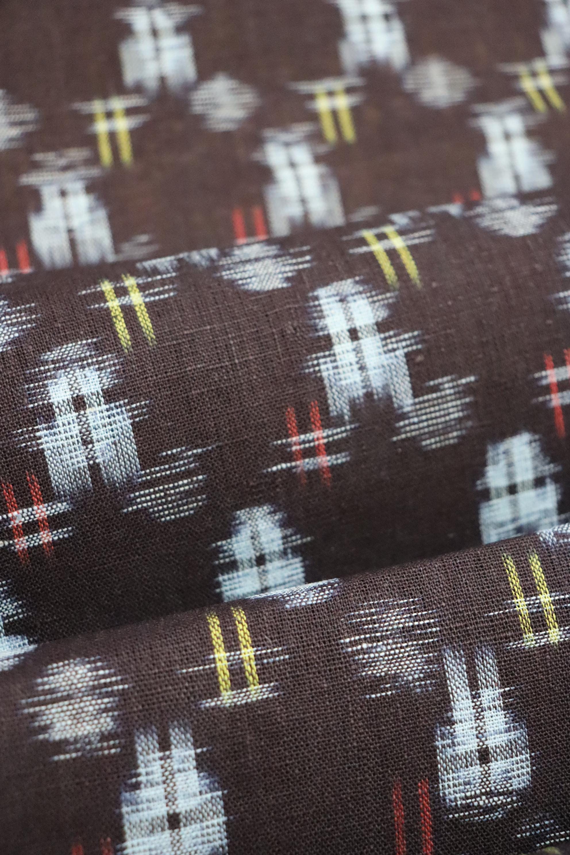 Vintage Japanese Indigo Cotton Kasuri Ikat Kimono Fabric - 56" Artisan ...