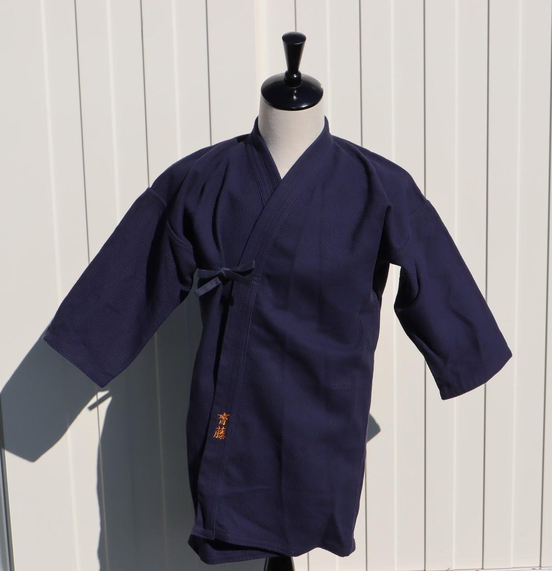 Medium Size 3 Vintage Japanese Aizome Indigo Cotton Thicker Hand Sashiko Boro Kendo Gi Aikido ...