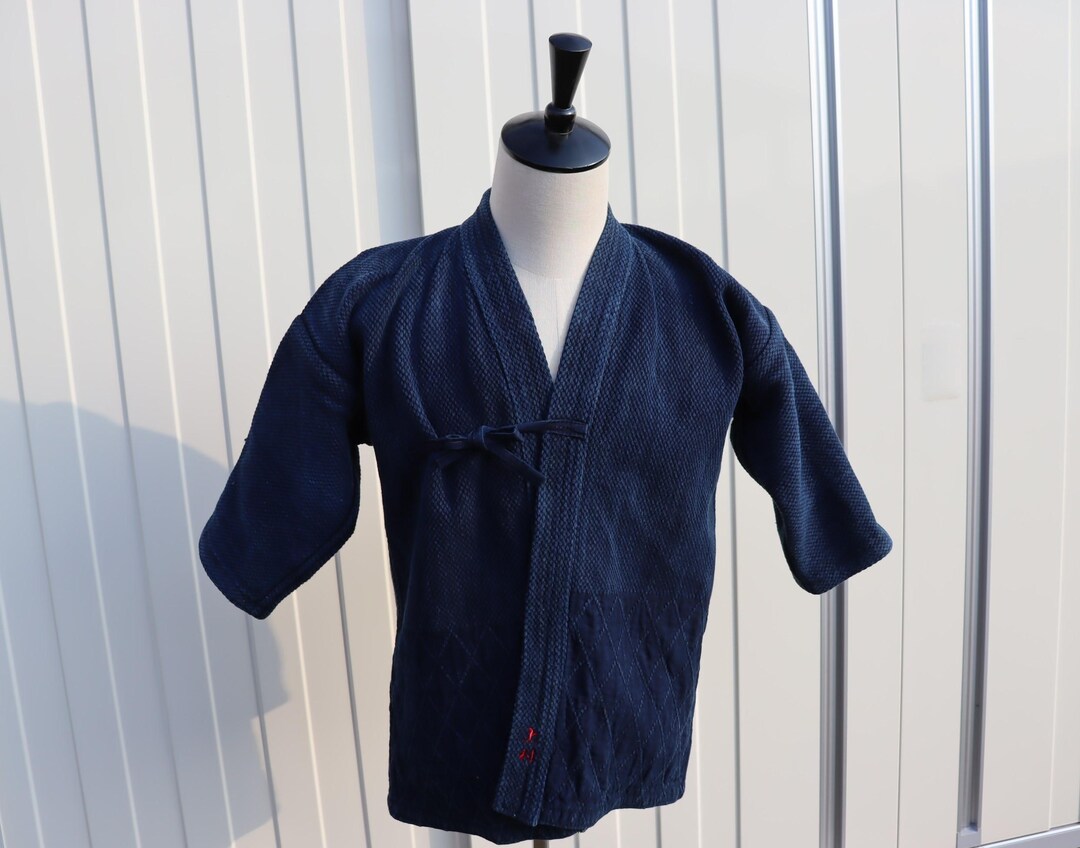 Vintage Japanese Indigo Cotton Thinner Boro Kendo Gi Aikido Budo Kimono ...