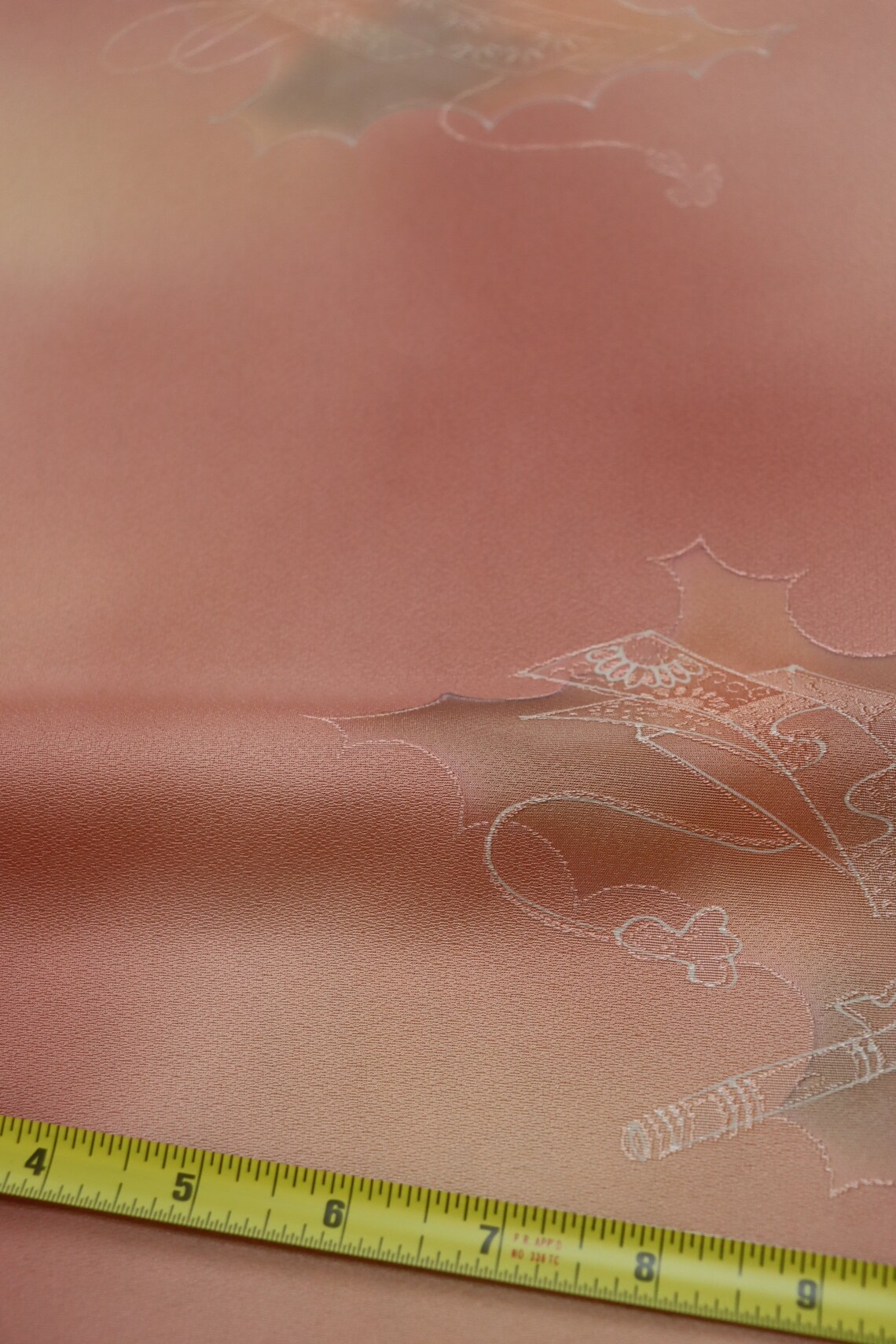 60 Inches Long Pink Gradation Tango Chirimen Vintage Japanese Smooth ...