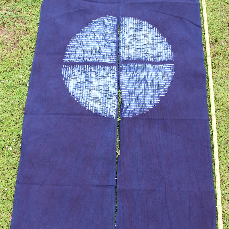 Indigo Dye Curtain Panel - Etsy