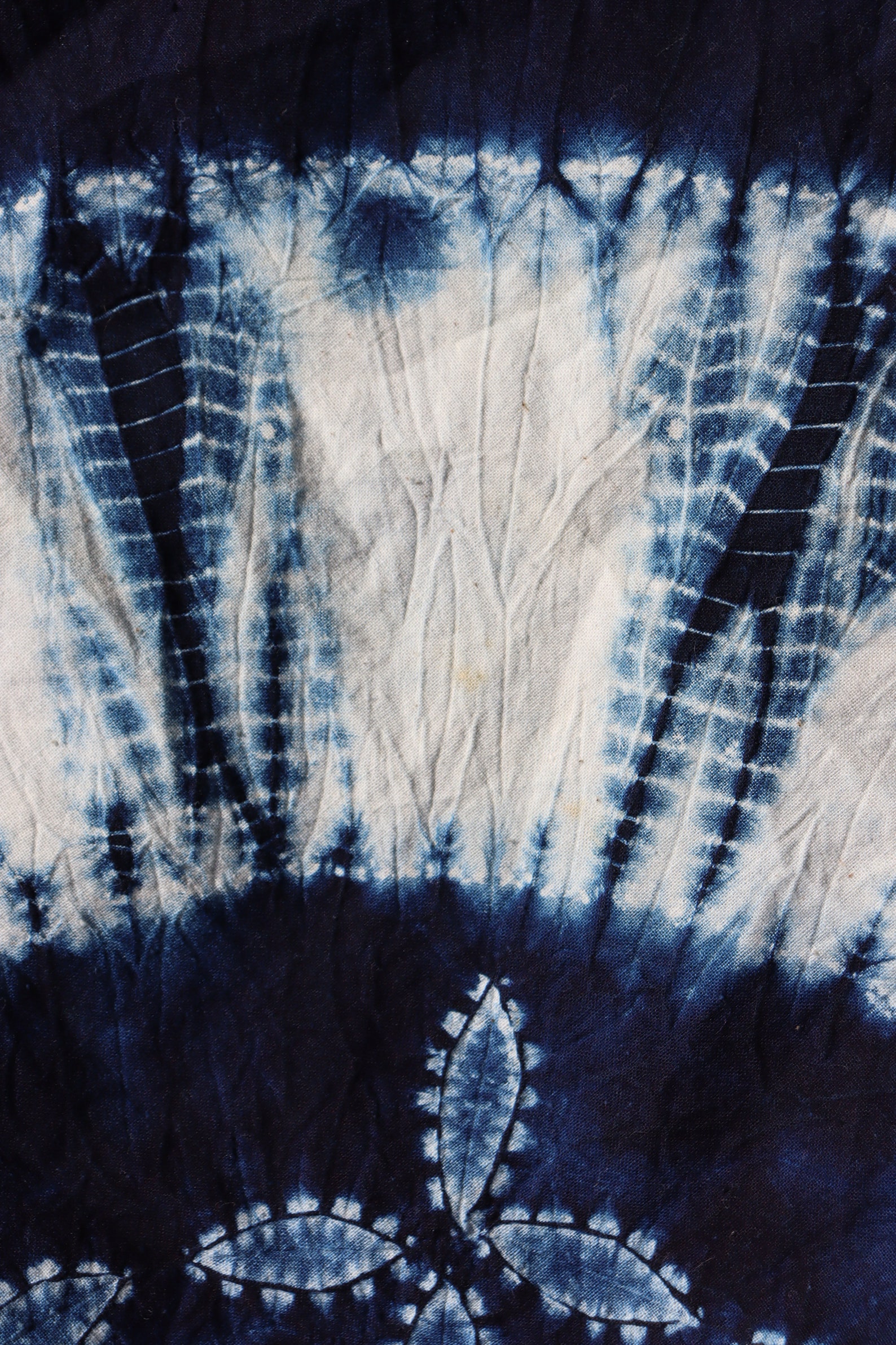 Blue Tie Dyed Fabric Hand Dyed Indigo Cotton Shibori Vintage | Etsy