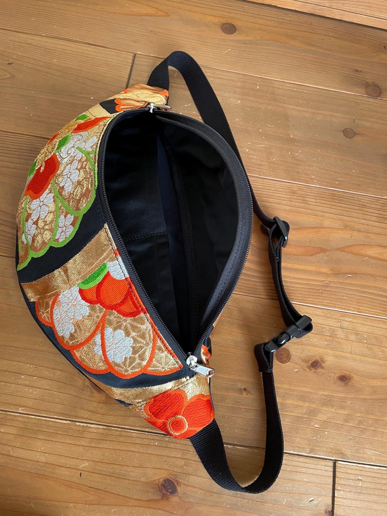 New Handmade Japanese Silk Obi Fanny Pack: Artisan Crafted, Upcycled ...