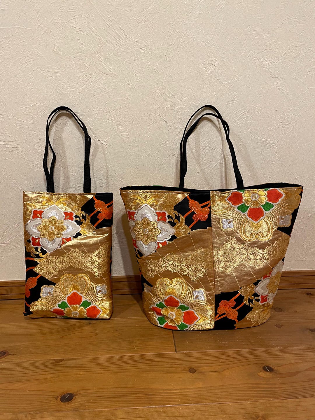 Choice of One Vintage Japanese Geometric Woven Obi Upcycled Metallic ...