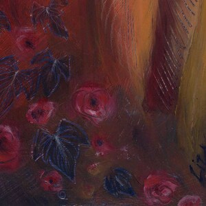 Autumn Angel Goddess Art Print From Original Oil Painting Fall Angel - Etsy