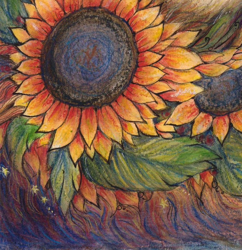 The Sun and the Moon Romantic Art Print of Lovers. - Etsy