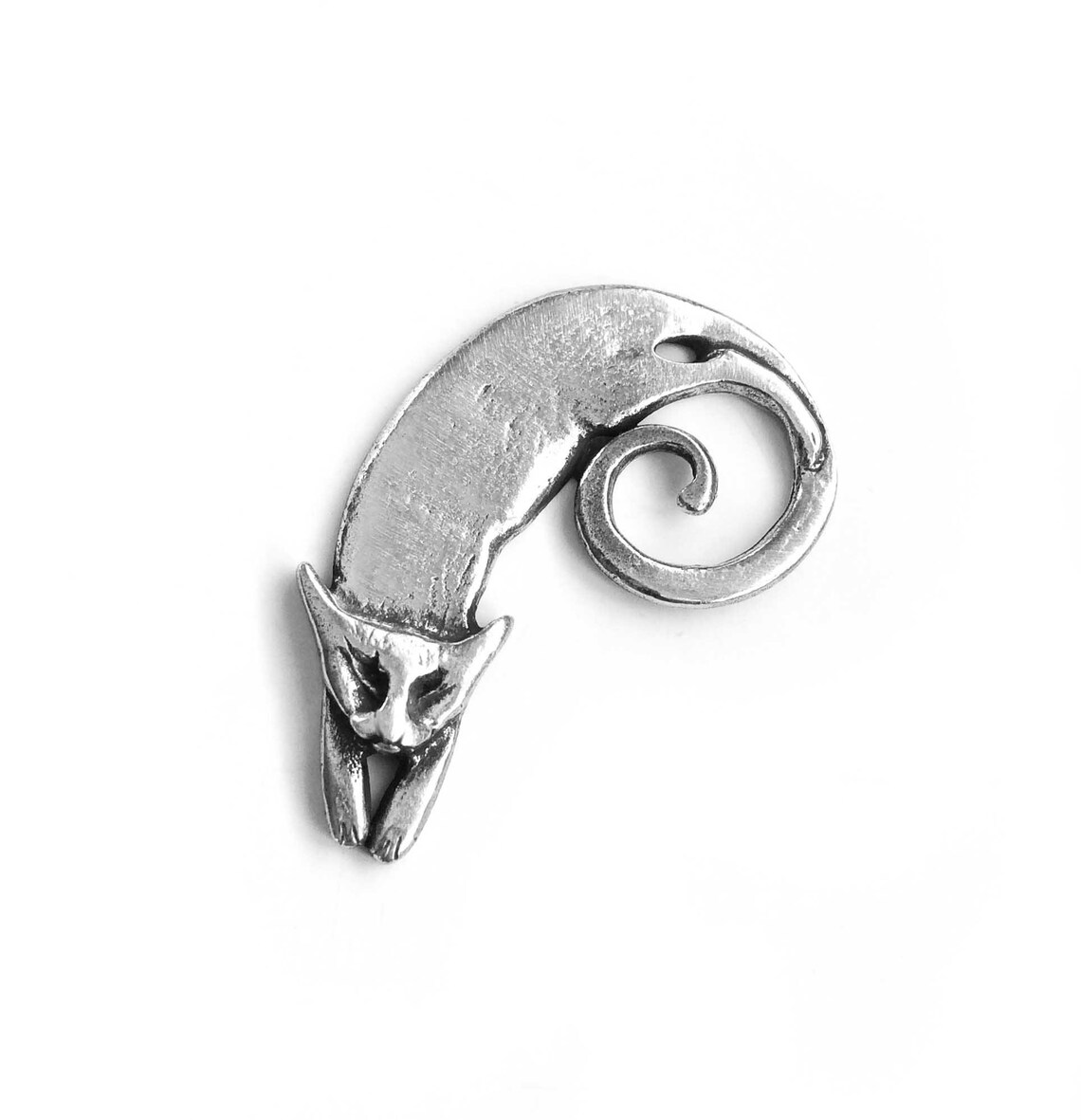 Cat Brooch Pewter Cat Pin an Original Cat Jewelry Design Cat Lover Gift ...