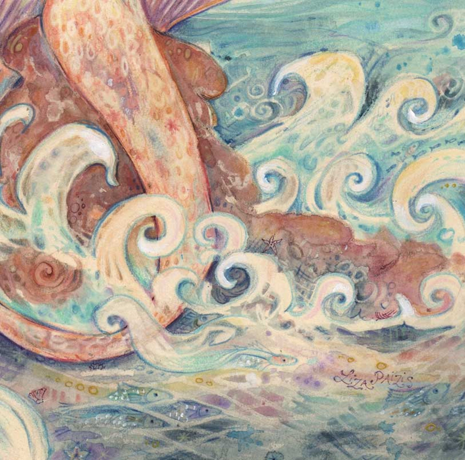Mermaid Ulysses Muse Art Print Mermaid Siren Mythology Whimsical Art by ...