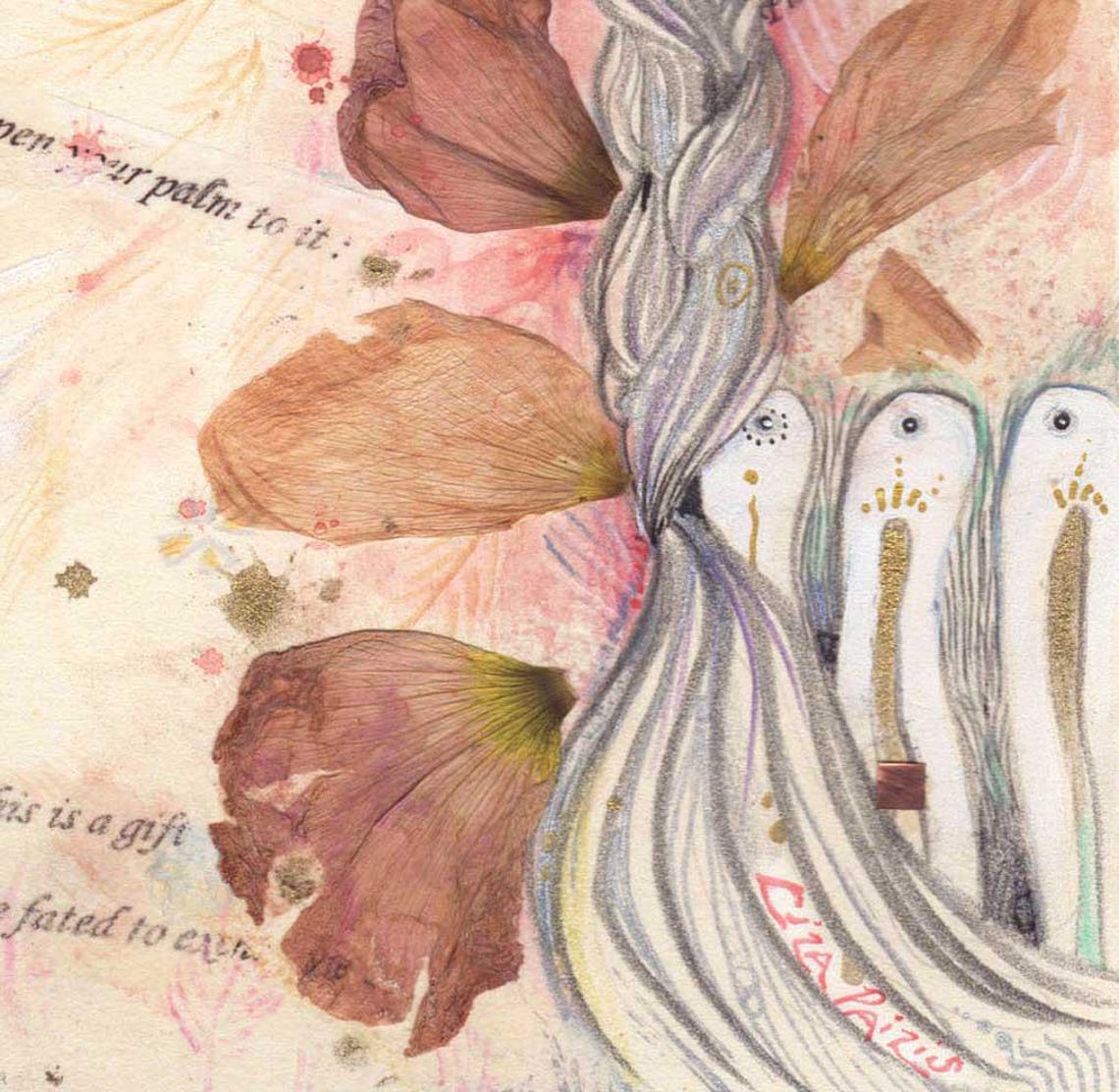 Lovers Tryst Romantic Art Print Limited Edition Symbolist Watercolor ...
