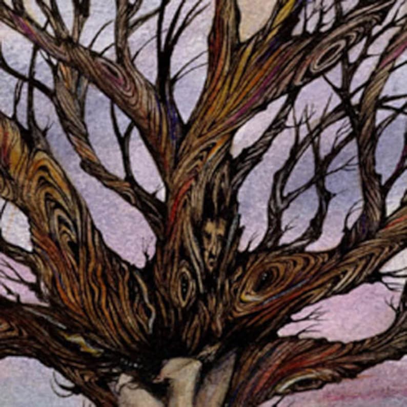 Dryad Tree Spirit Art Print From an Original Painting by Liza Paizis ...