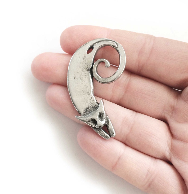 Cat Brooch Pewter Cat Pin an Original Cat Jewelry Design Cat Lover Gift ...