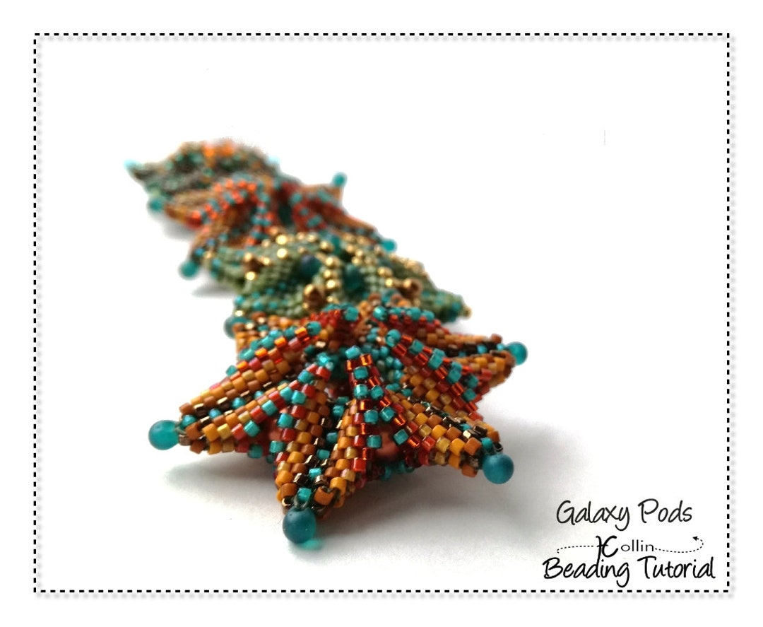 3D Star Beading Pattern, Geometric Peyote Stitch, Beaded Star Beading ...