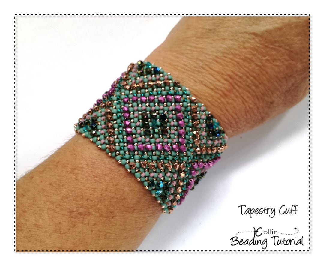 Pondo Stitch Beaded Cuff Pattern: Tapestry Style Beading Tutorial - Etsy