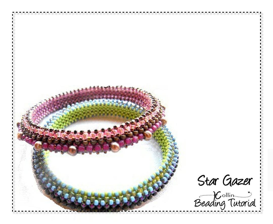 Skinny Bangle Beading Patterns, Tutorials, Right Angle Weave Bangle ...