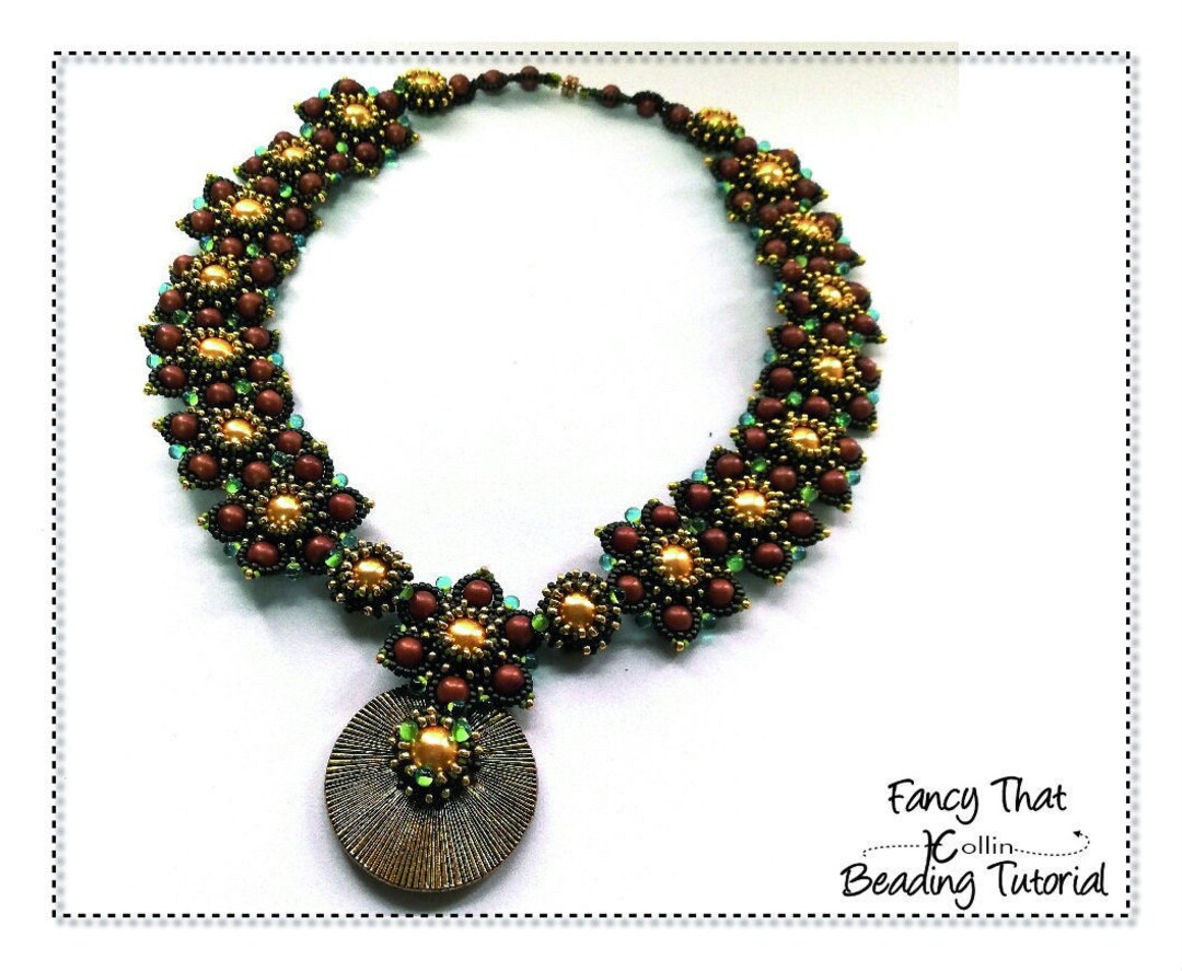 Intermediate Level Peyote Stitch Beading Pattern. How to Make This Mid ...