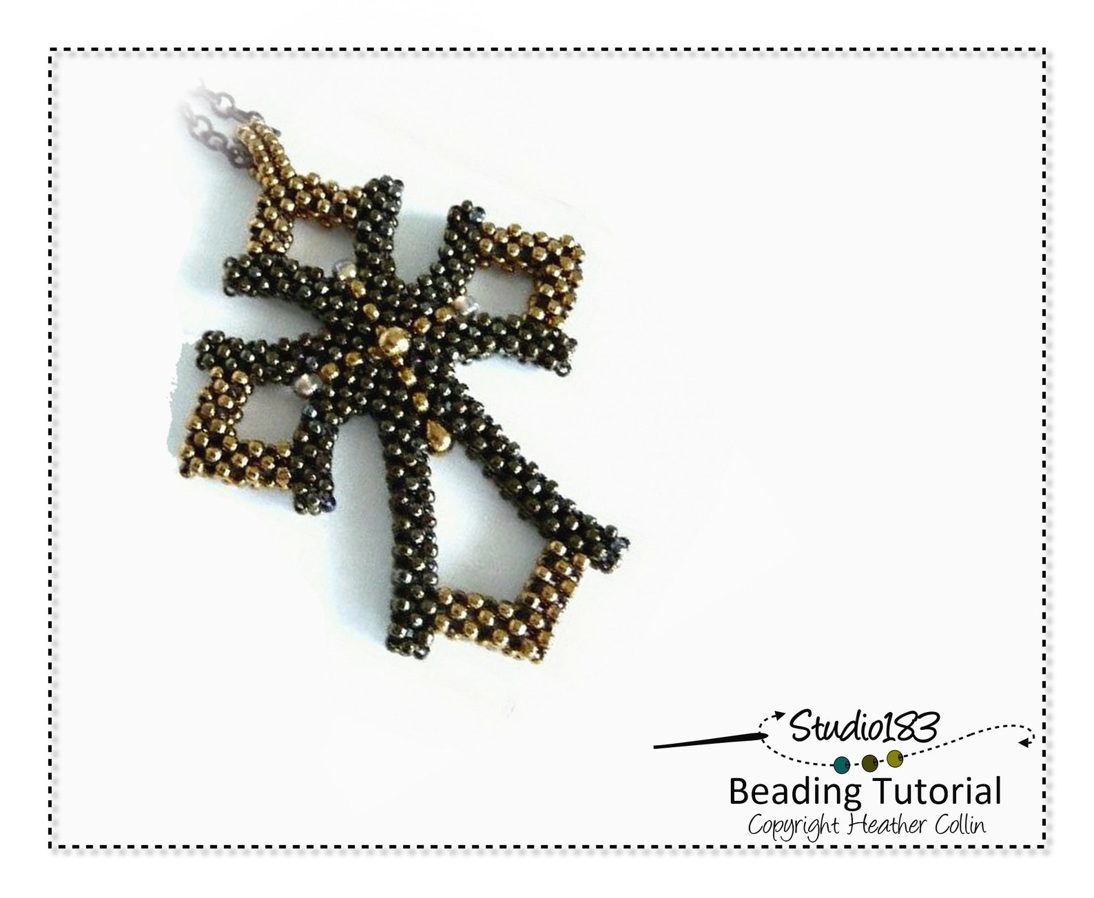 Dainty Cross Beading Pattern Cubic RAW Small Cross Pattern - Etsy