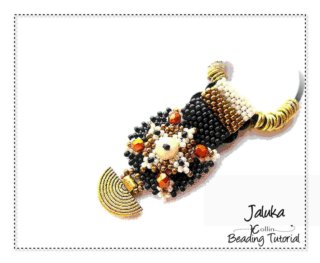 Peyote Square Zulu Pendant Beading Pattern, Peyote Stitch Pendant ...