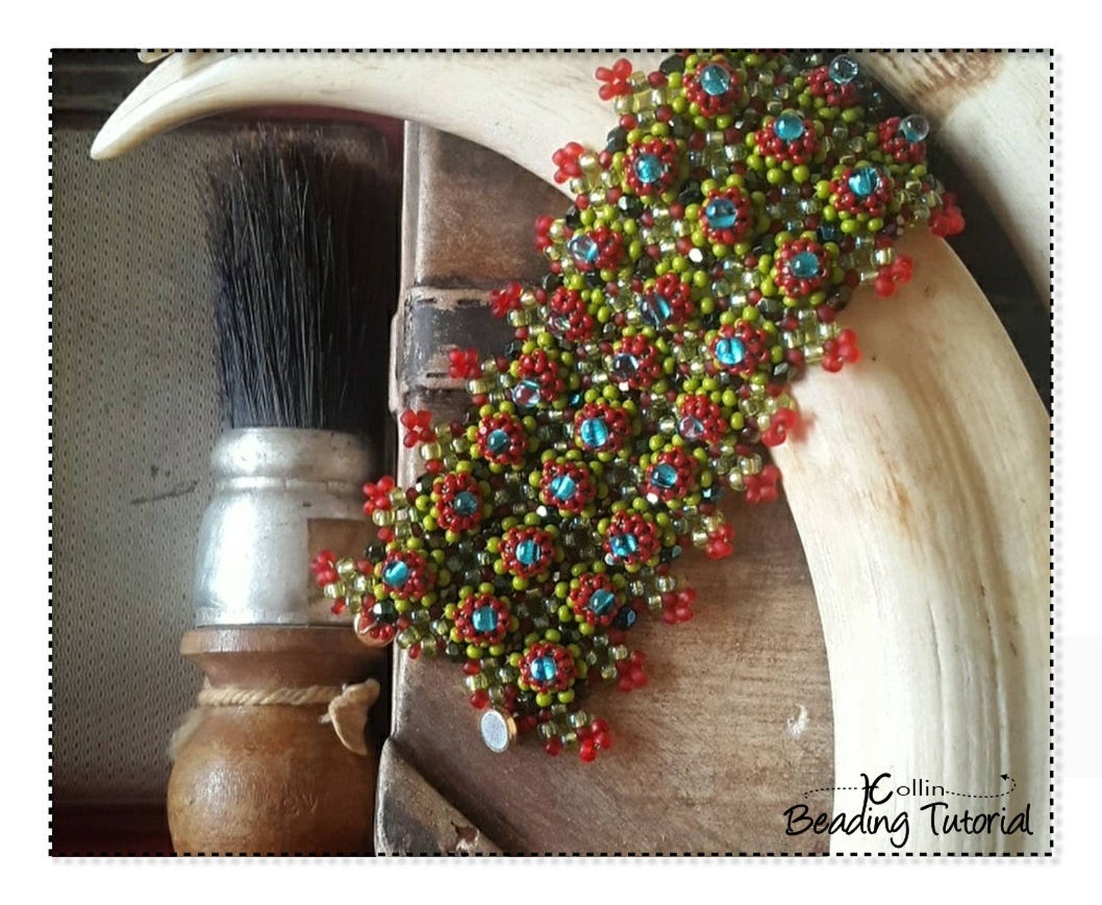 Pondo Stitch Beaded Cuff Beading Pattern Beading Tutorial - Etsy