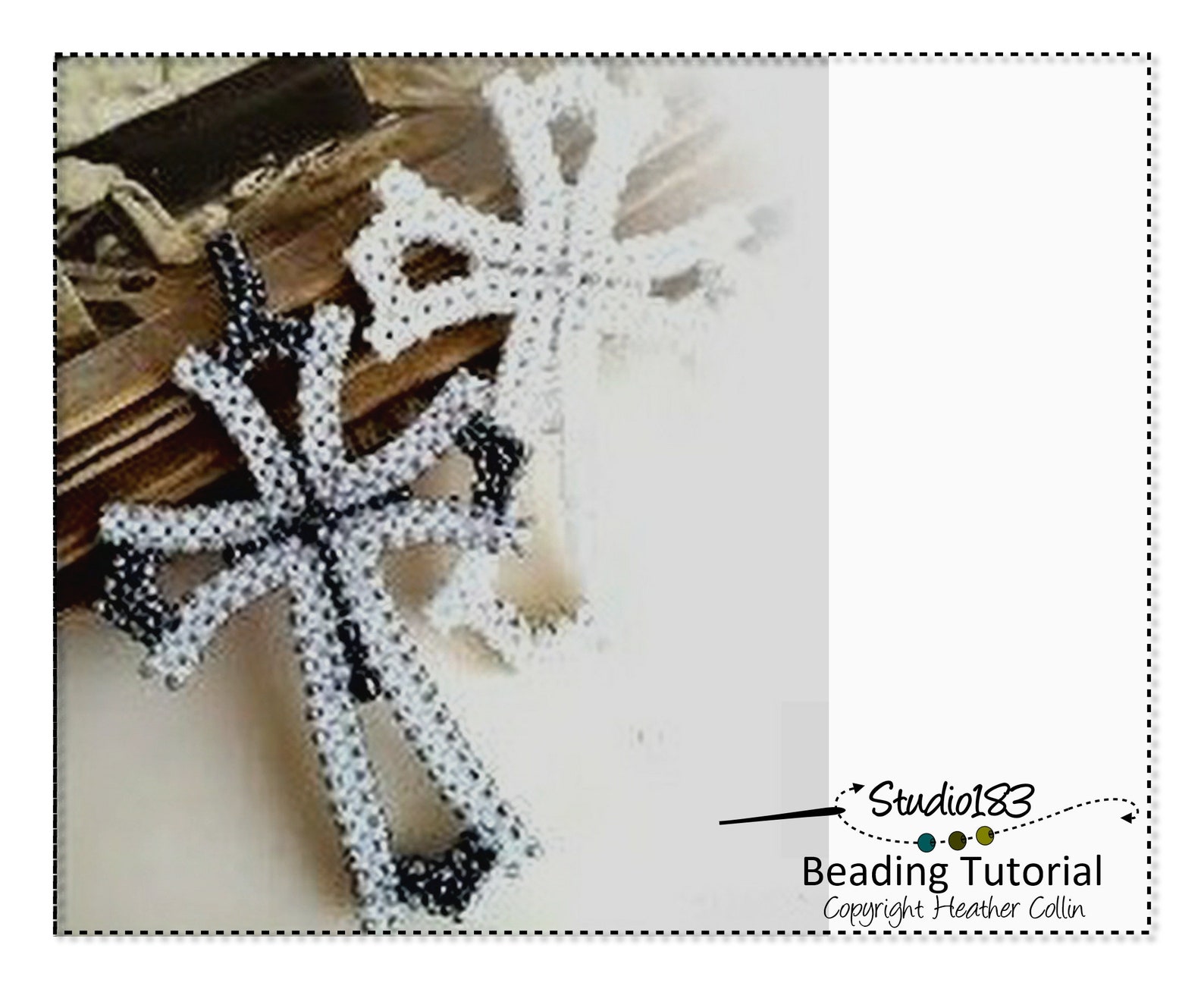 Dainty Cross Beading Pattern Cubic RAW Small Cross Pattern - Etsy