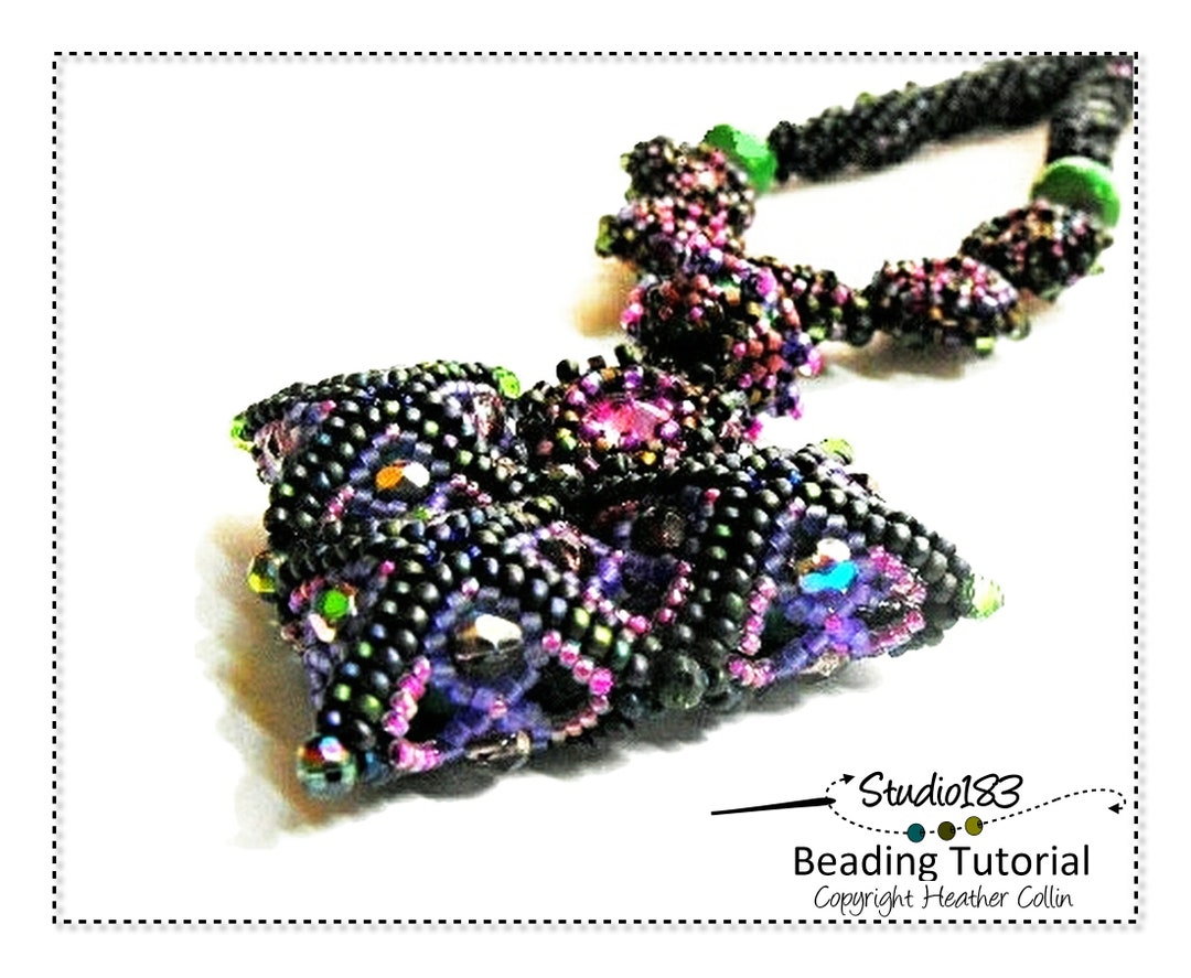 Beading Patterns, Herringbone/peyote Stitch Necklace Pattern, Beading ...
