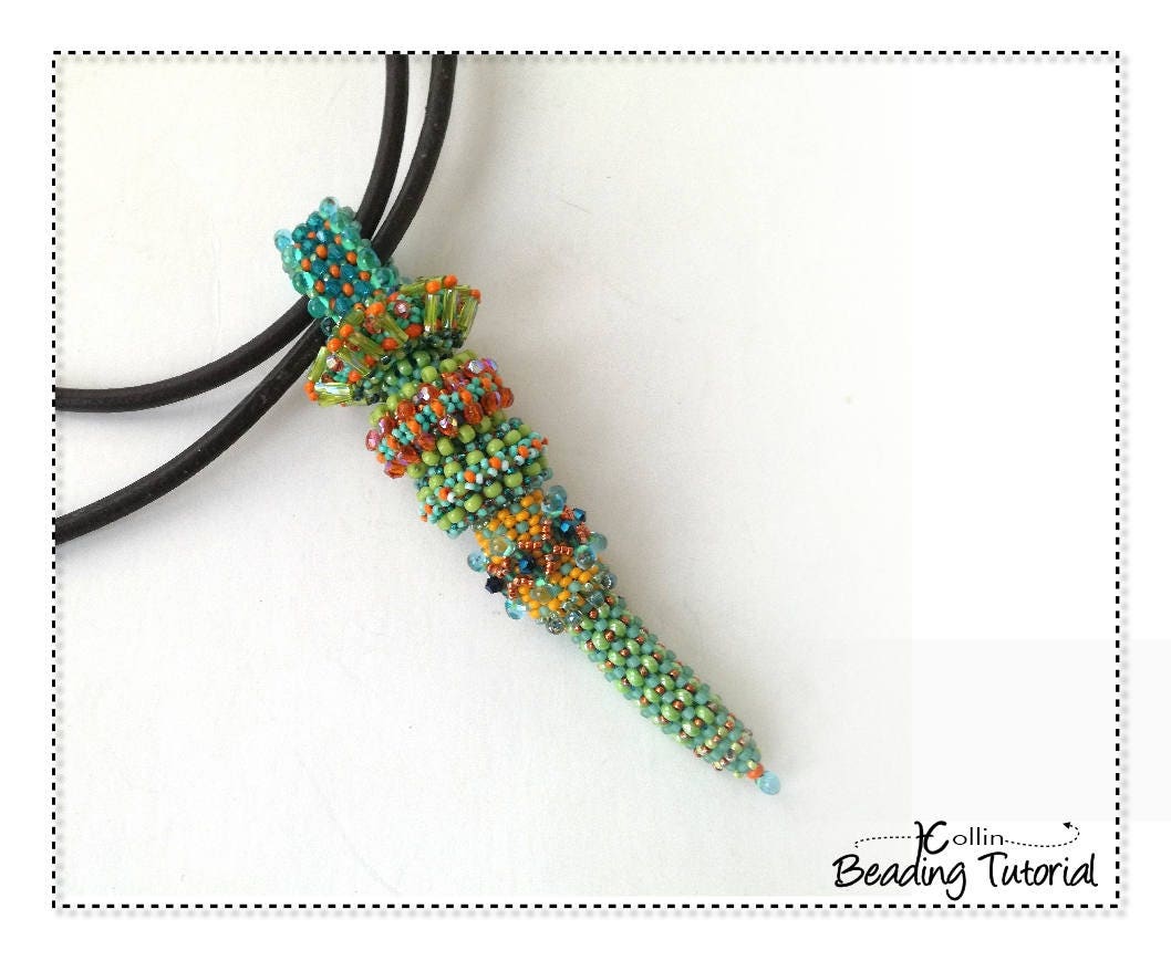 Beading Patterns CRAW Pendant with Beaded Beads Pattern | Etsy