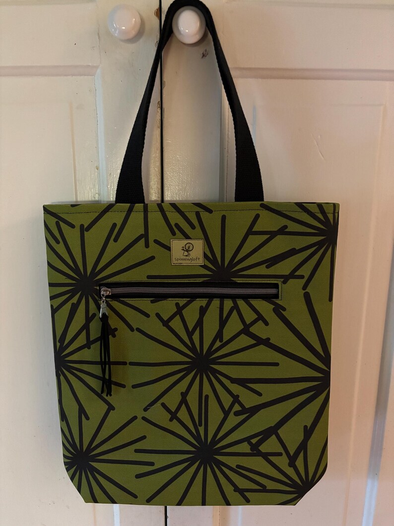 Green and Black Burst Project Bag - Etsy