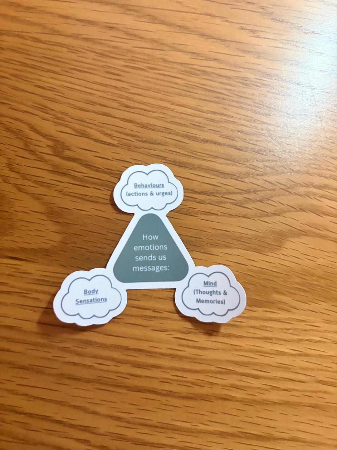 How Emotions Send Us Messages DBT Triangle Sticker - Behaviour Therapy ...