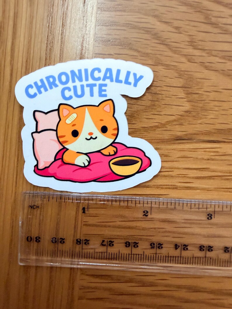Chronically Cat Sticker - Mental Health & Chronic Illness - Etsy UK