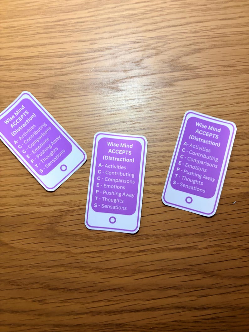 Wise Mind ACCEPTS DBT Skills Sticker - Therapy Tool Decal - Etsy UK