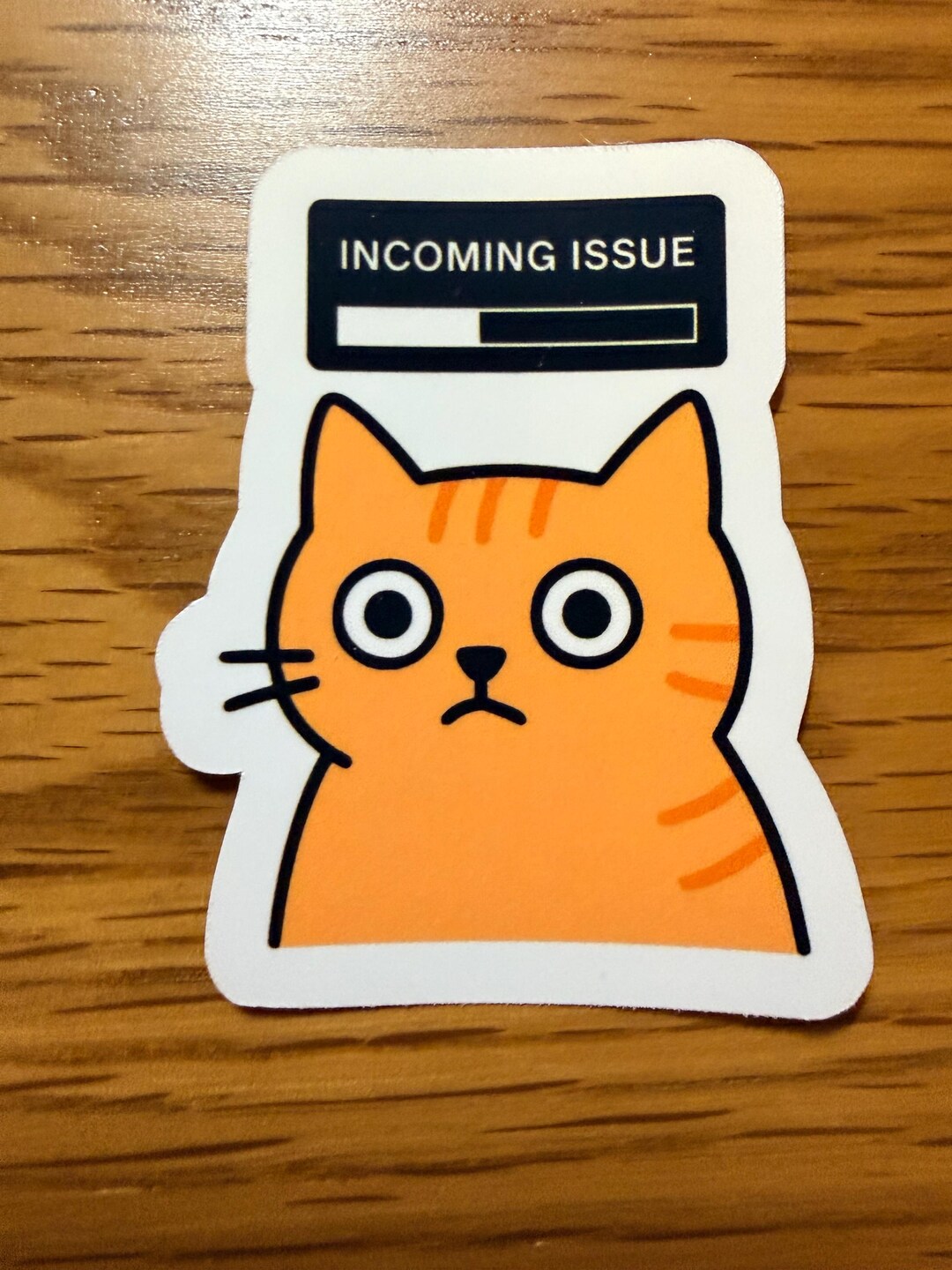 Incoming Issue Cat Sticker; Funny Anxiety, Mental Health Cat Decal - Etsy