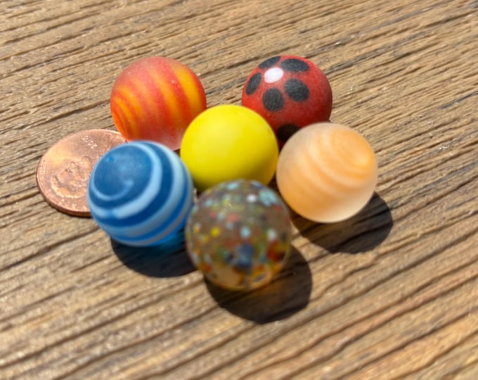 Lot of 6 Frosted Glass Marbles – Tumbled Sea Glass Style for Jewelry ...