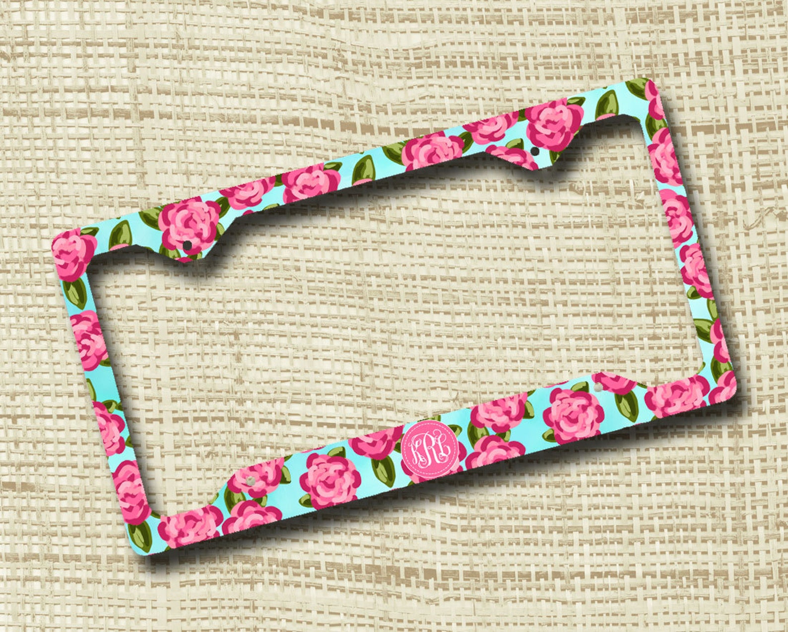 custom-personalized-license-plate-frame-monogrammed-license-etsy