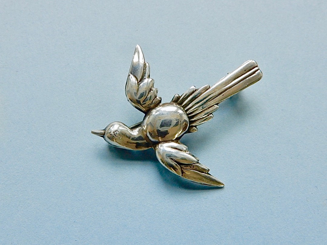 Vintage Sterling Dove Pin (no. 1586) - Etsy