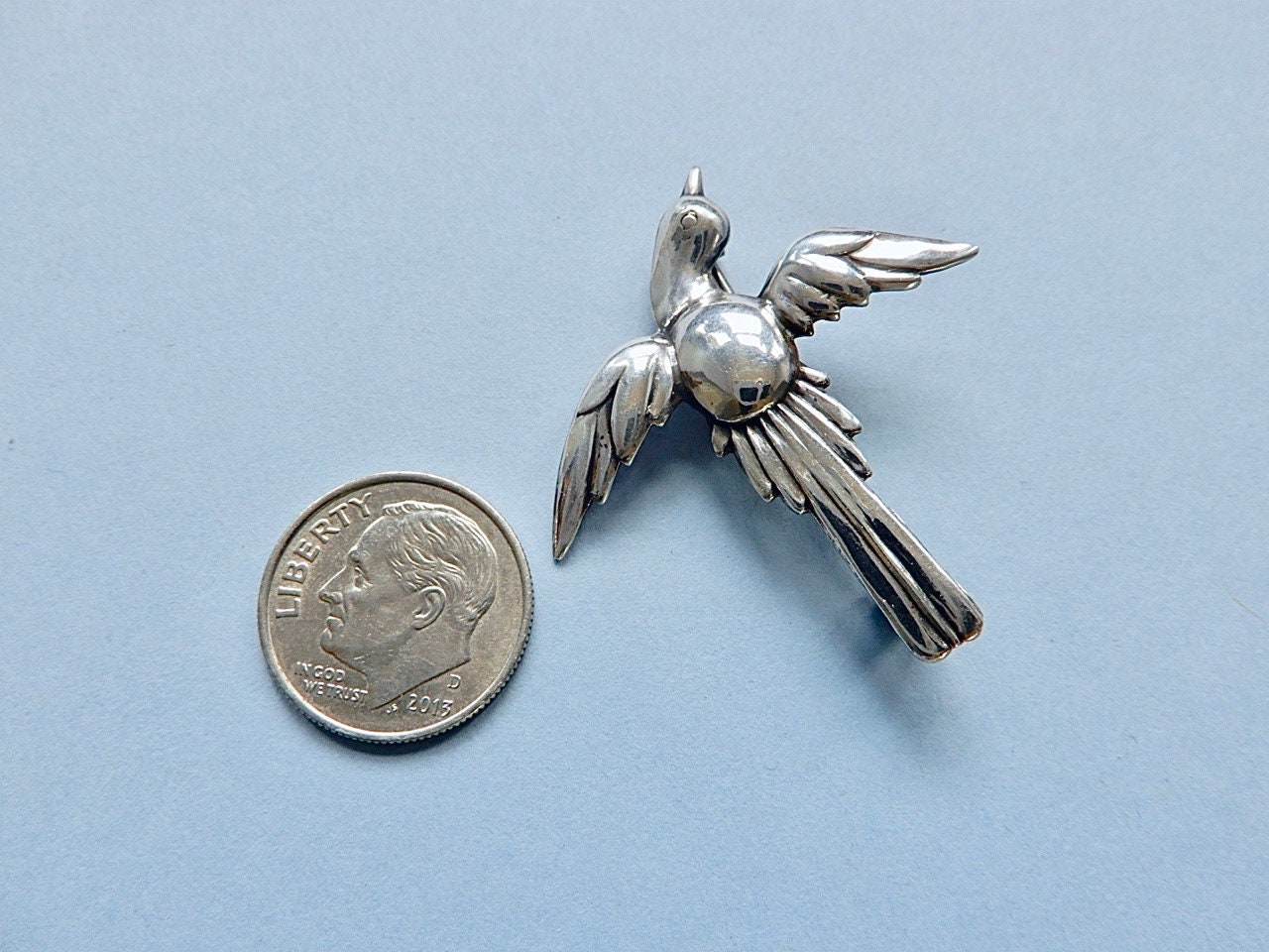 Vintage Sterling Dove Pin no. 1586 - Etsy