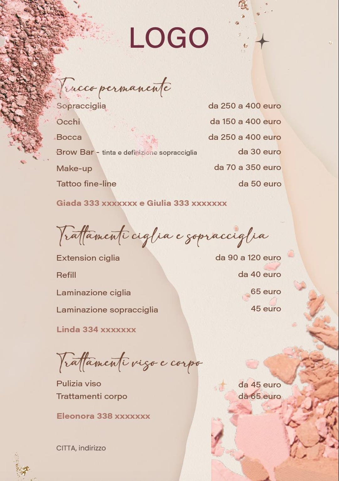 Beauty Center Flyer – Editable Illustrator Template - Etsy