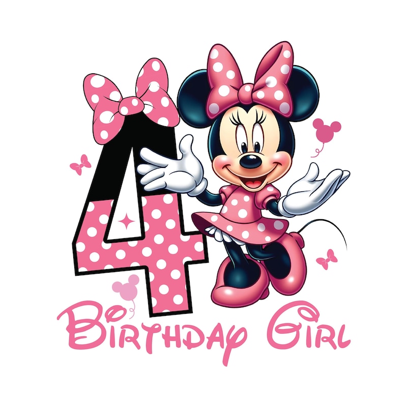 Minnie Mouse 4 Invites - Etsy