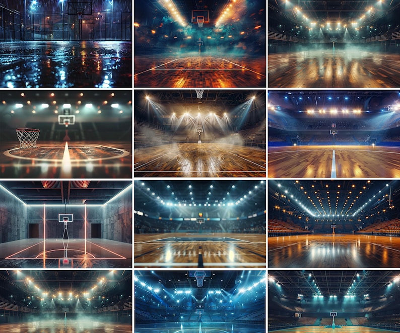 Basketball Court Photography Backdrops, Sports Arena Backgrounds ...
